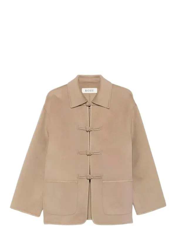 RÓHE Toggle-fastening Patch-pocket Jacket - Brown