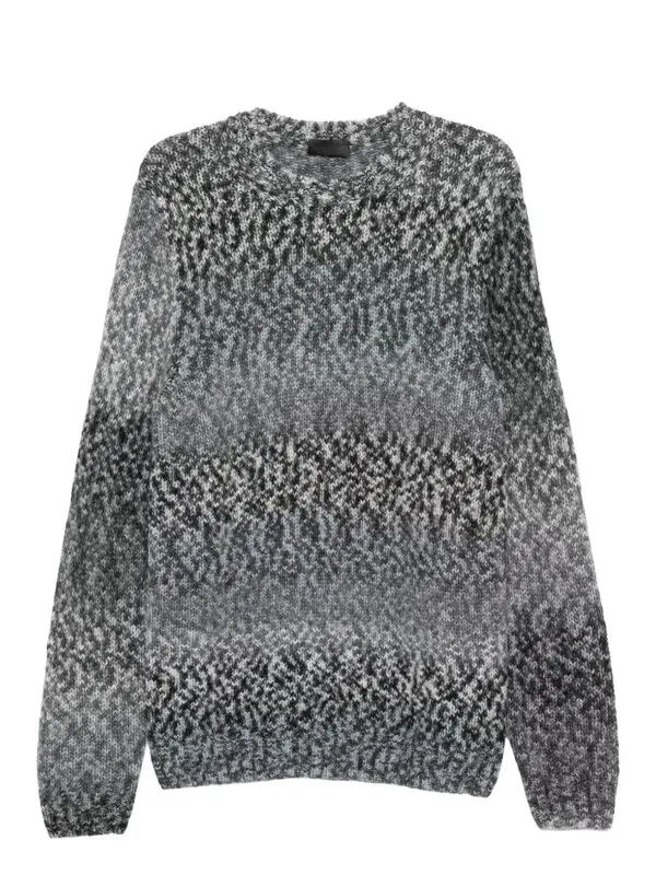 DONDUP Crew Neck Melange Effect Sweater - Grey