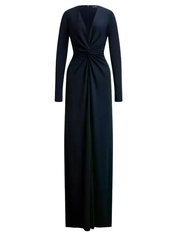 Ralph Lauren Twist-front V-neck Maxi Dress - Blue