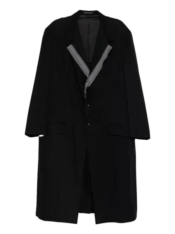 Y'S YOHJI YAMAMOTO Embroidered Long Jacket - Black