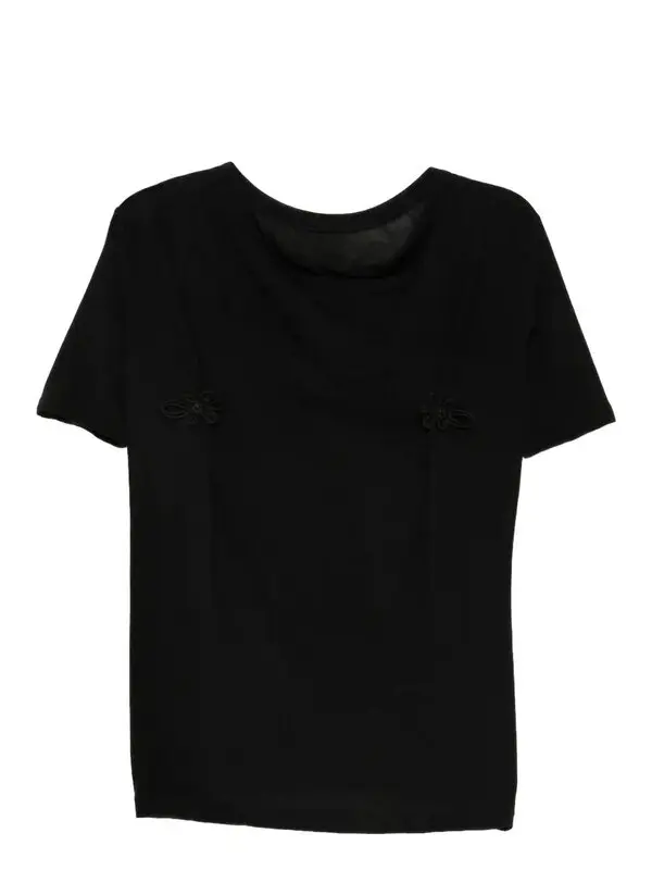 Yohji Yamamoto Pleated Cotton T-shirt - Black