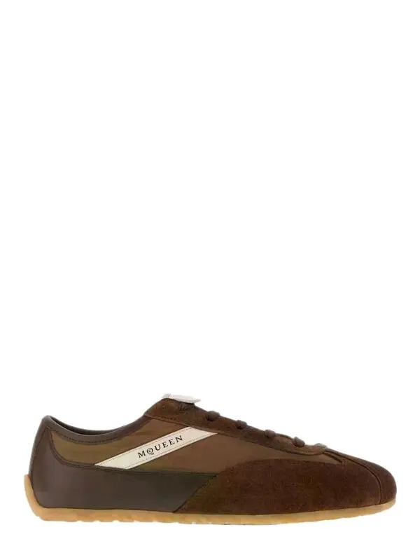 Alexander McQueen Panelled Suede Sneakers - Brown