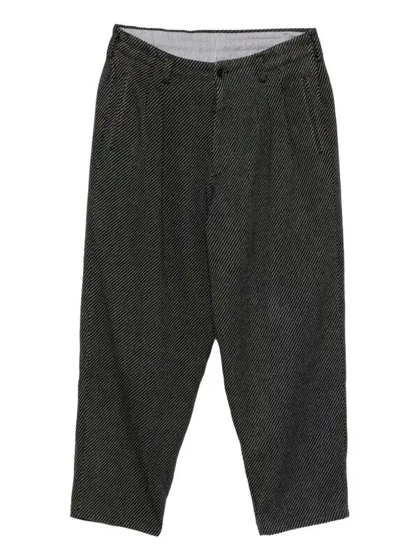 Yohji Yamamoto Tuck Twill Trousers - Grey