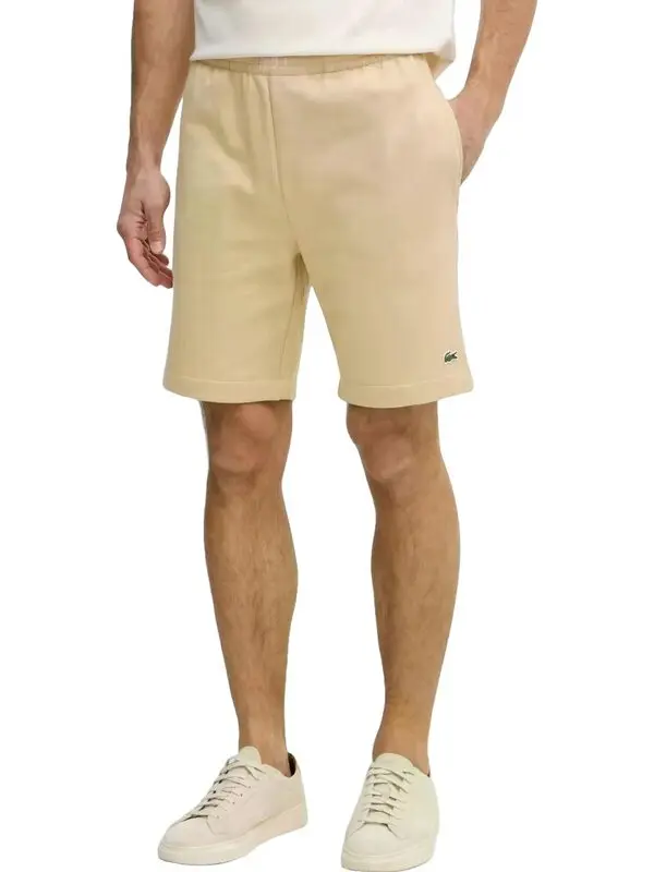 Lacoste Logo Patch Track Shorts - Neutrals