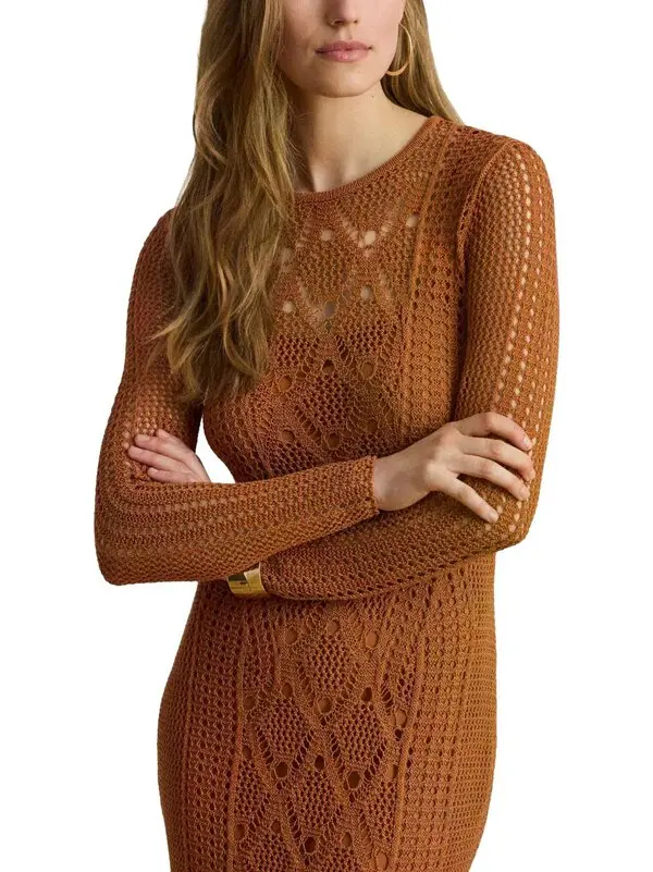 Ralph Lauren Knit Midi Dress - Brown
