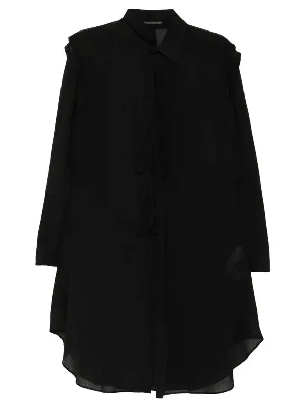 Yohji Yamamoto Deconstructed Ribbon Dress - Black