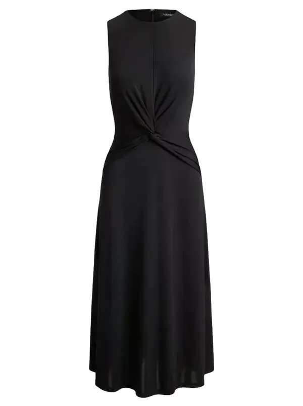 Ralph Lauren Sleeveless Twist-front A-line Dress - Black