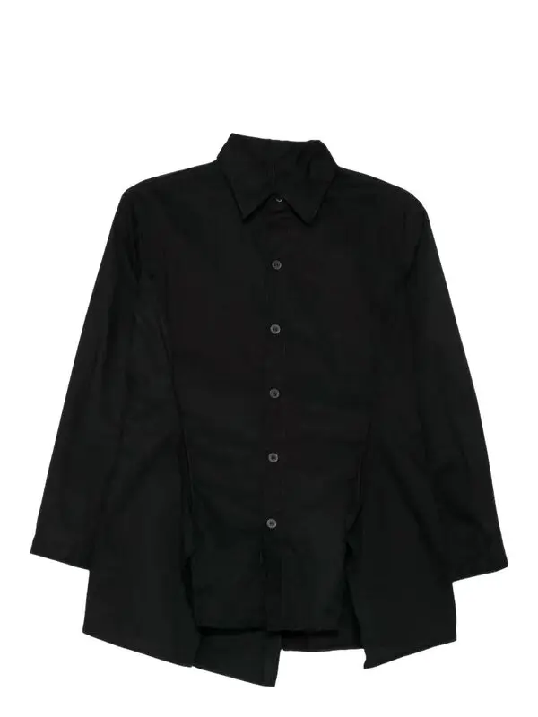 Yohji Yamamoto Asymmetrical Hem Blouse - Black
