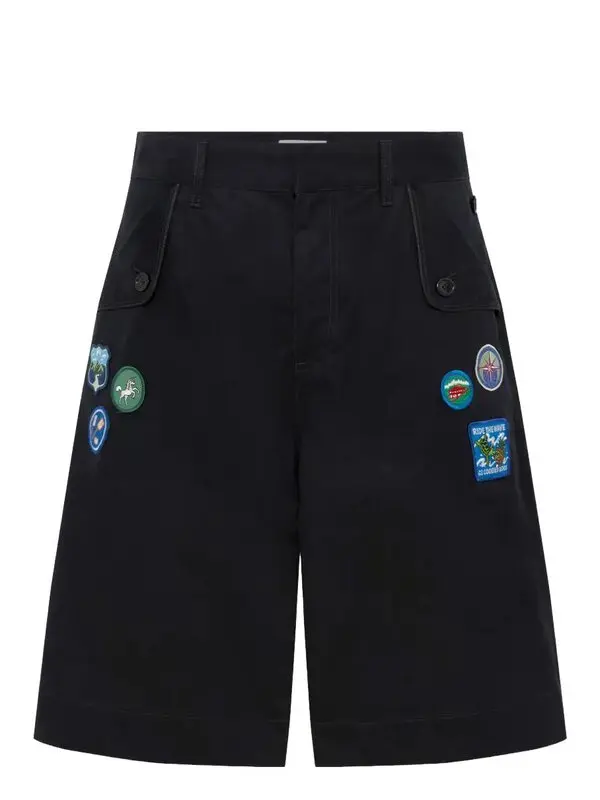 MARINE SERRE Scout Workwear Bermuda Shorts - Blue