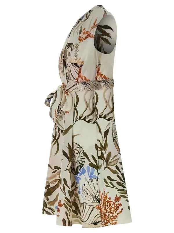 Marella Printed Wrap Dress - Neutrals