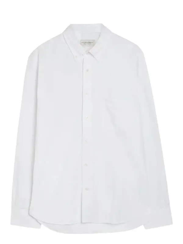 Officine Générale Button-down Collar Chest-pocket Shirt - White