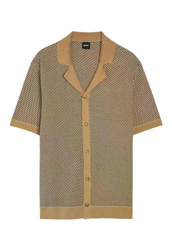 BOSS Cotton Shirt - Neutrals