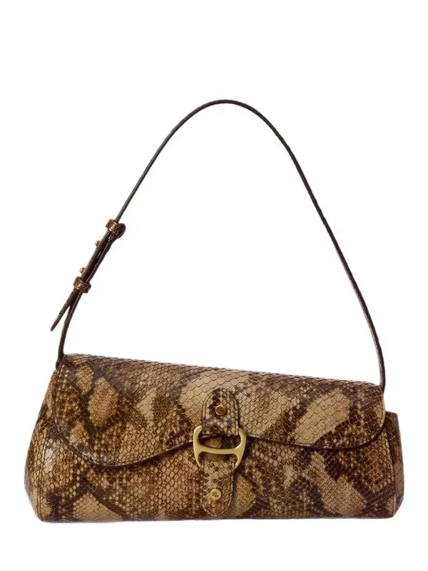 Ralph Lauren Medium Embossed Tasha East-west Bag - Neutrals