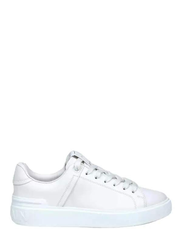 Balmain B-court Leather Sneakers - Neutrals