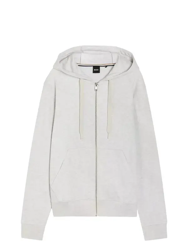 BOSS Zip-up Drawstring Hoodie - Grey
