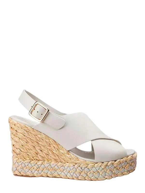PALOMA BARCELO Oda Calidis Wedge Espadrilles - Neutrals