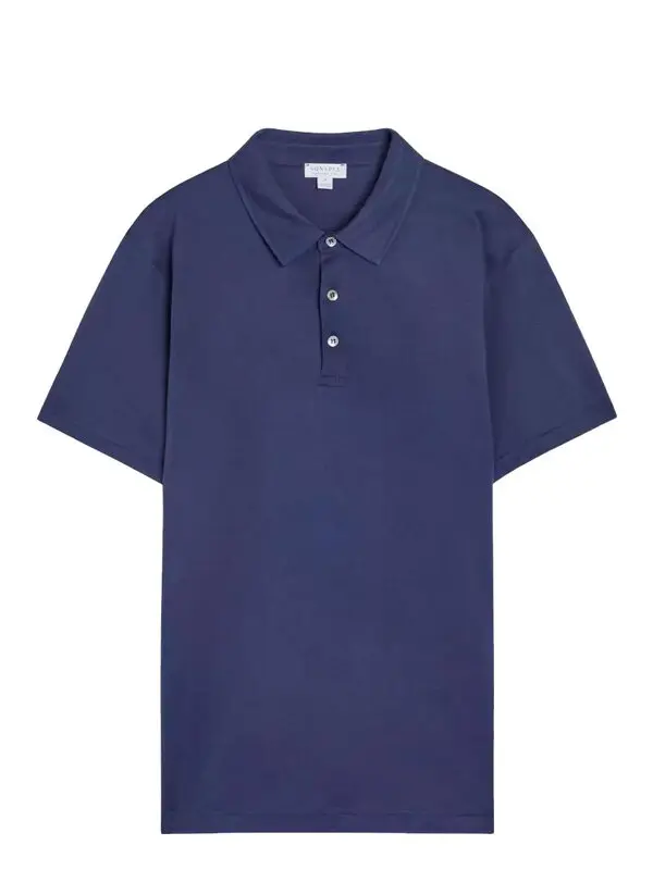 Sunspel Short-sleeve Polo Shirt - Blue
