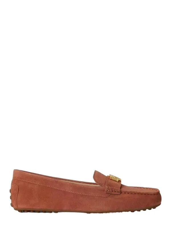 Ralph Lauren Barnsbury Suede Loafers - Orange