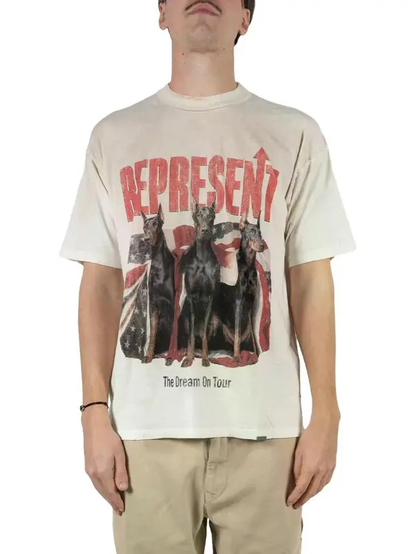 REPRESENT Dream On Tour Graphic-print T-shirt - Neutrals