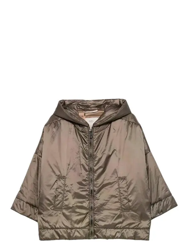 Max Mara Hooded Zip-up Coat - Brown