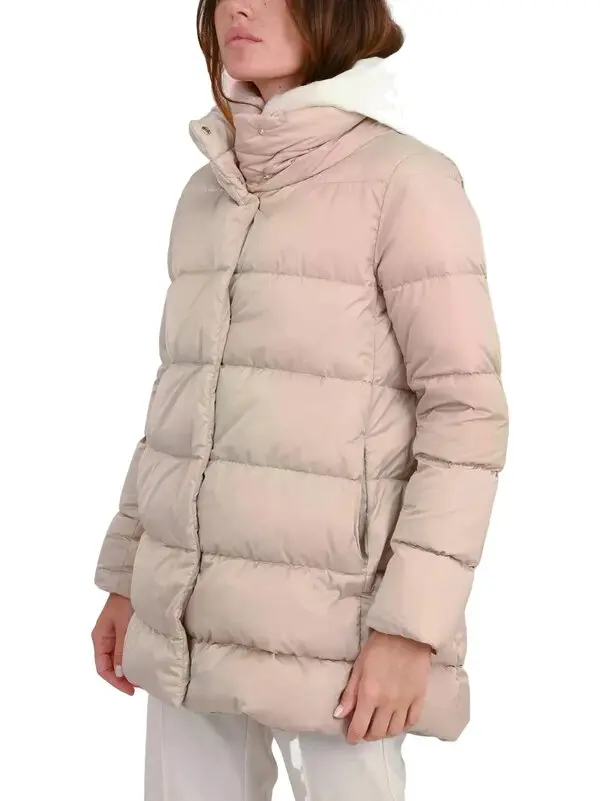 Herno Quilted Jacket With Detachable Hood - Neutrals
