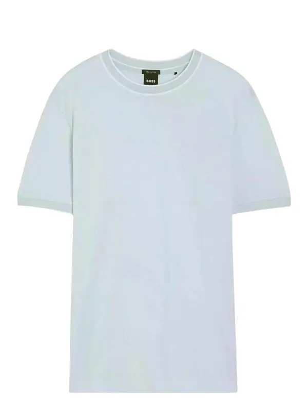 BOSS Contrast-trim T-shirt - Blue