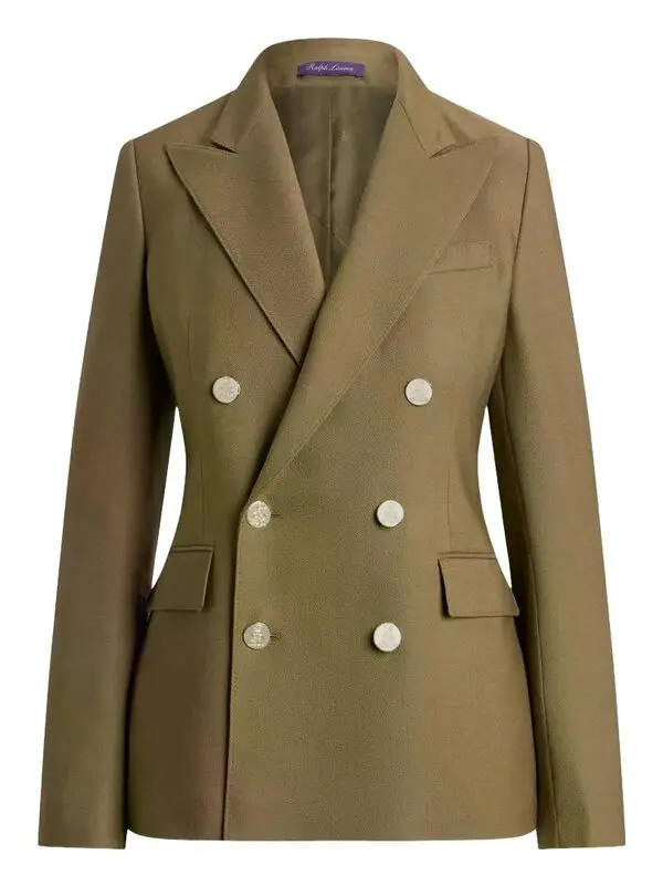 Ralph Lauren Camden Double-breasted Cashmere Jacket - Green