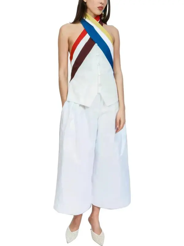 Rosie Assoulin Pleated Culotte Trousers - Neutrals