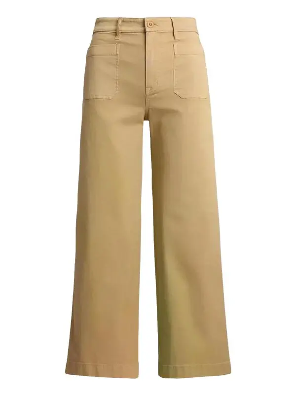 Ralph Lauren Stretch Chino Wide-leg Cropped Trousers - Neutrals