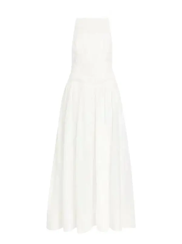 Aje Shirred Spaghetti-strap Maxi Dress - Neutrals