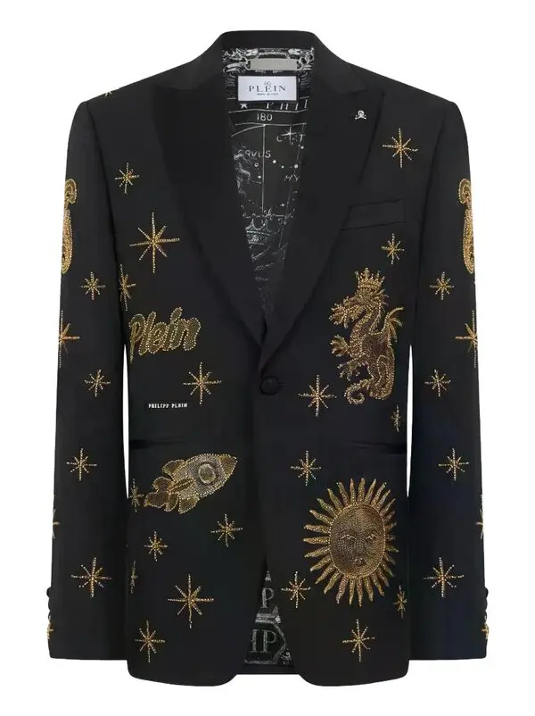 Philipp Plein Blazer Patches Zodiac - Black