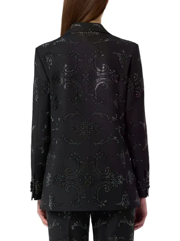 Philipp Plein Baroque Strass Blazer - Black