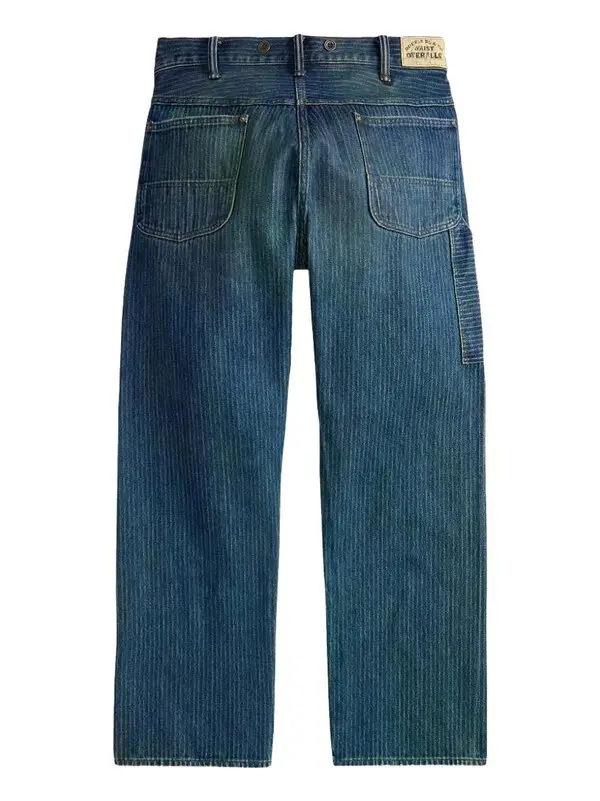 Ralph Lauren Vertical Stripe Cotton Jeans - Blue