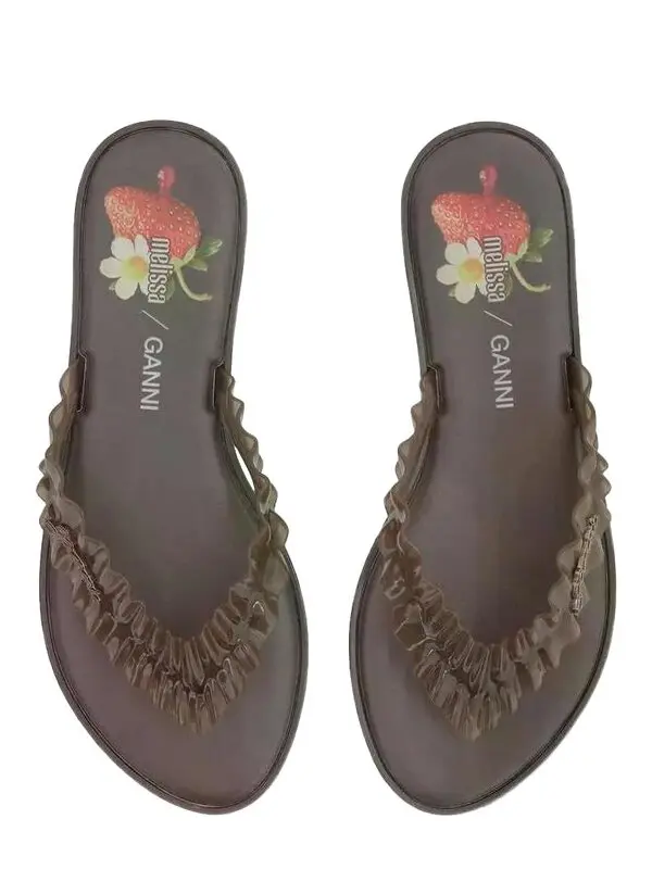 GANNI Melissa Flip Flops - Brown