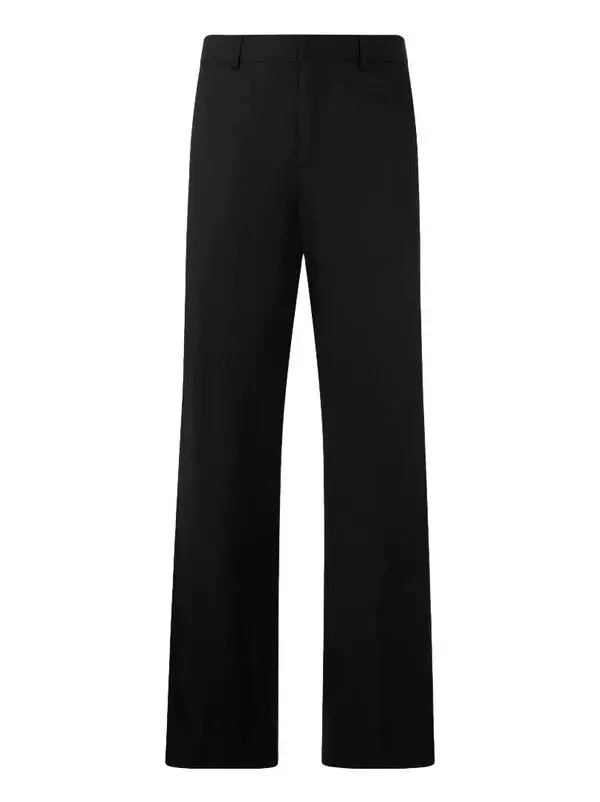 Philipp Plein Wide-leg Logo Plaque Trousers - Black
