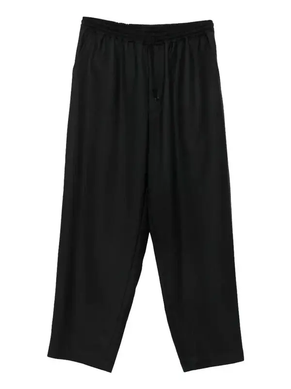 Comme Des Garçons Drawstring Elasticated-waist Track Pants - Black