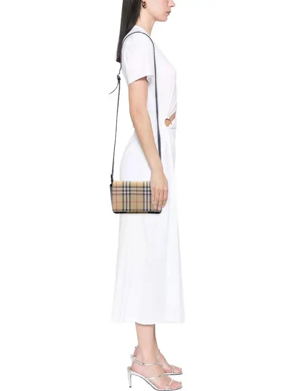 Burberry House Check Canvas Hampshire Crossbody Bag - Neutrals