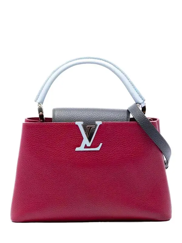 LOUIS VUITTON Taurillon Capucines Pm Satchel - Red