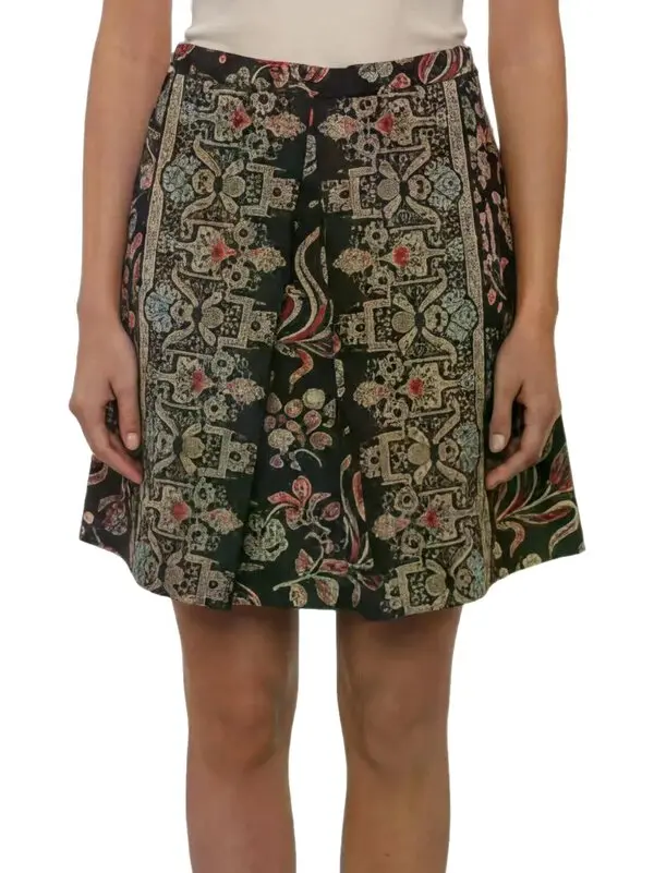 Valentino Garavani Floral-print Mini Skirt - Black