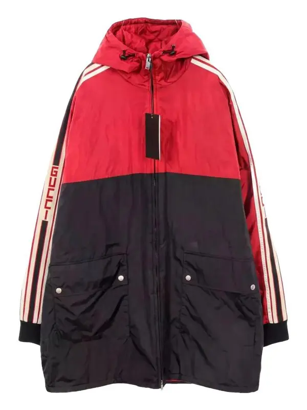 Gucci Drawstring Hooded Jacket - Red