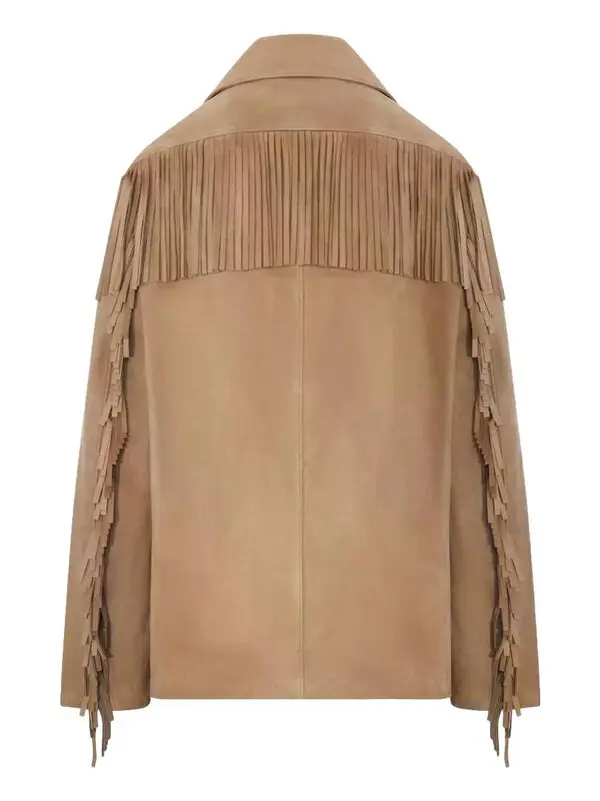 Ralph Lauren Suede Fringe Jacket - Neutrals