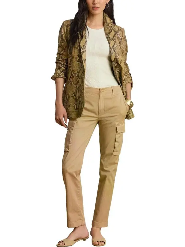 Ralph Lauren Python-embossed Lambskin Blazer - Neutrals