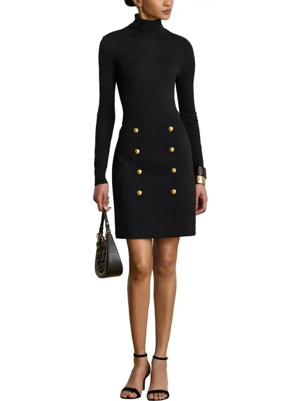 Ralph Lauren Double-breasted Wrap Mini Skirt - Black