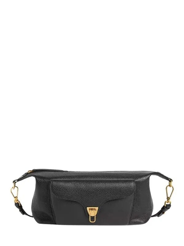 COCCINELLE Beat Generation Grained Leather Crossbody Bag - Black