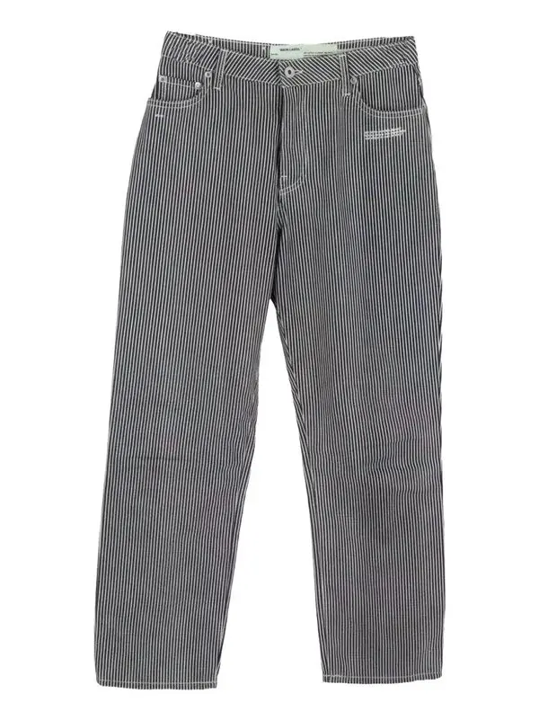 Off-White Striped Straight-leg Jeans - Blue