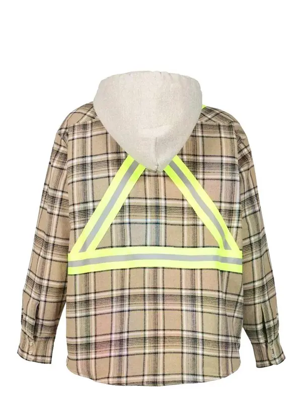 AWGE Check-pattern Reflective-detail Jacket - Neutrals