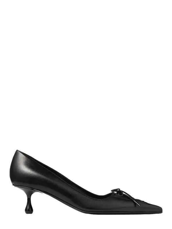 JIMMY CHOO Scarlett Lace-up Leather Pumps - Black
