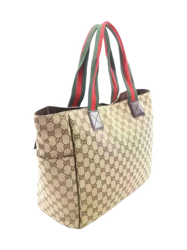 Gucci Gg Canvas Sherry Line Tote Bag - Neutrals