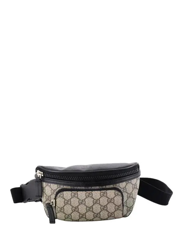 Gucci Gg Coated Canvas Medium Belt Bag - Black