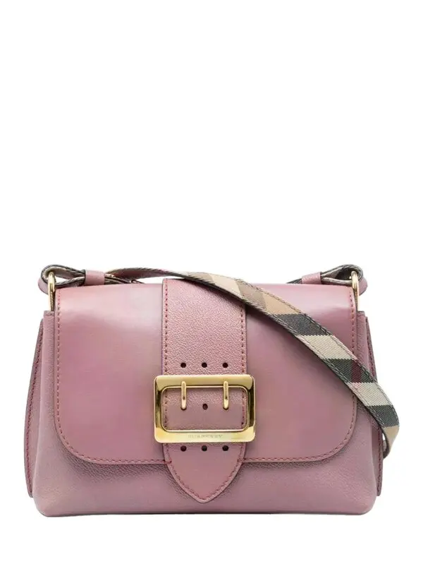 Burberry Leather Medley Buckle Crossbody Bag - Pink